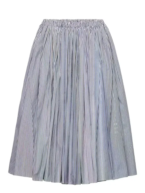 Prada Striped Poplin Skirt - White