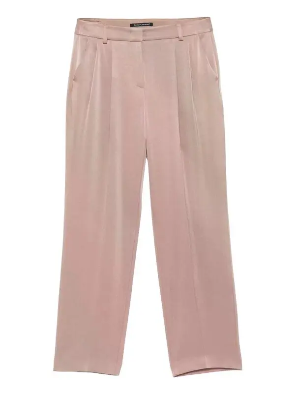 LUISA CERANO Satin Trousers - Brown
