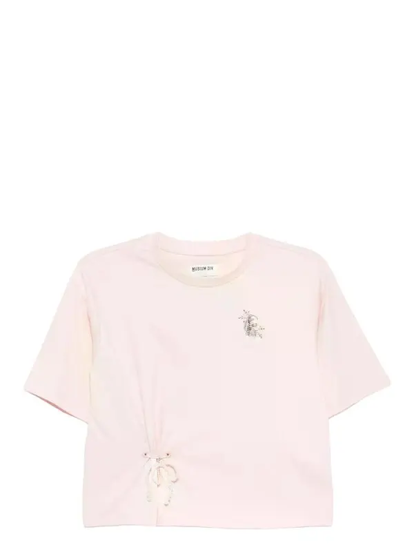 MUSIUM DIV. Logo-embroidered T-shirt - Pink