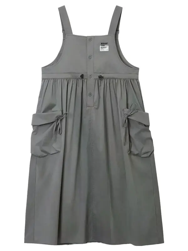 MUSIUM DIV. Logo-patch Midi Dress - Grey