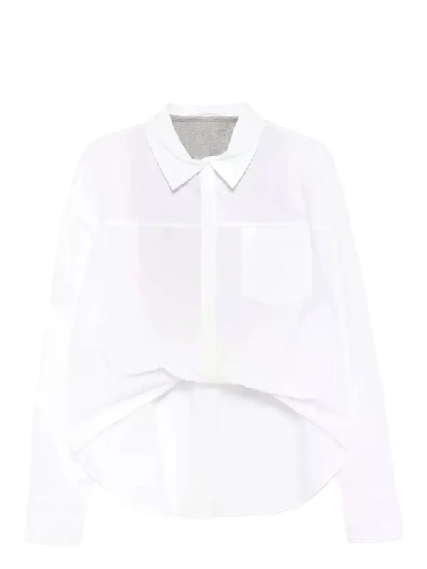B+AB Asymmetric Tuck Shirt - Neutrals