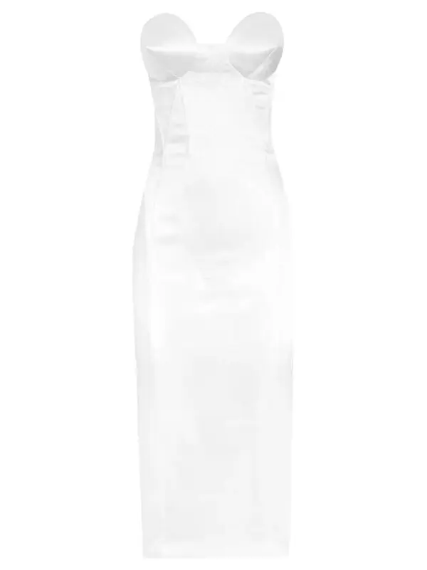 Dolce & Gabbana Bustier Midi Dress - White