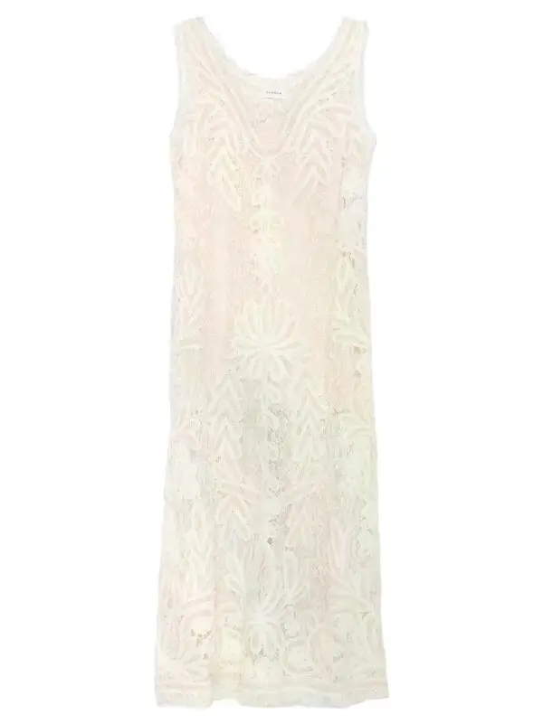 P.a.r.o.s.h Lace Maxi Dress - Neutrals