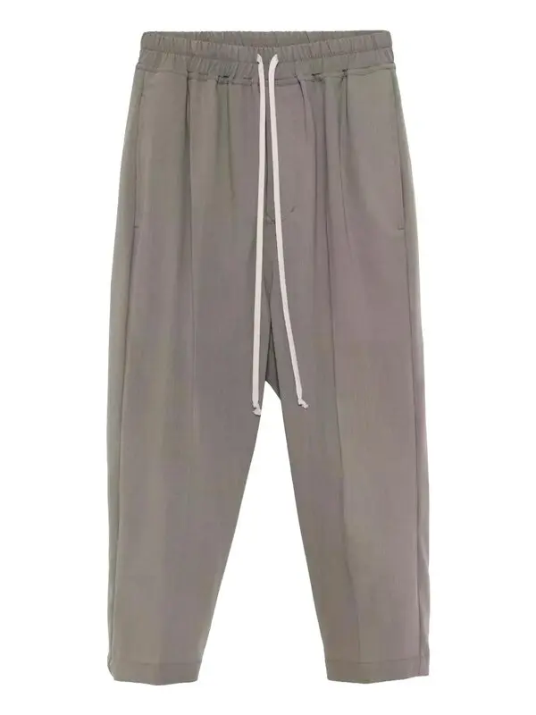 Rick Owens Drawstring Astaires Cropped Trousers - Grey