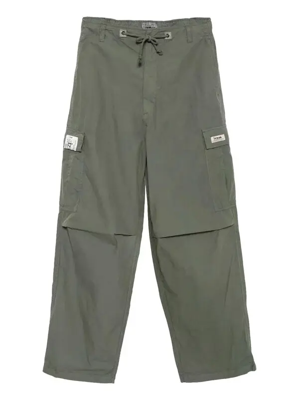 Izzue Cotton Cargo Trousers - Green