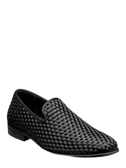 STACY ADAMS Swenson Woven Loafer - Black