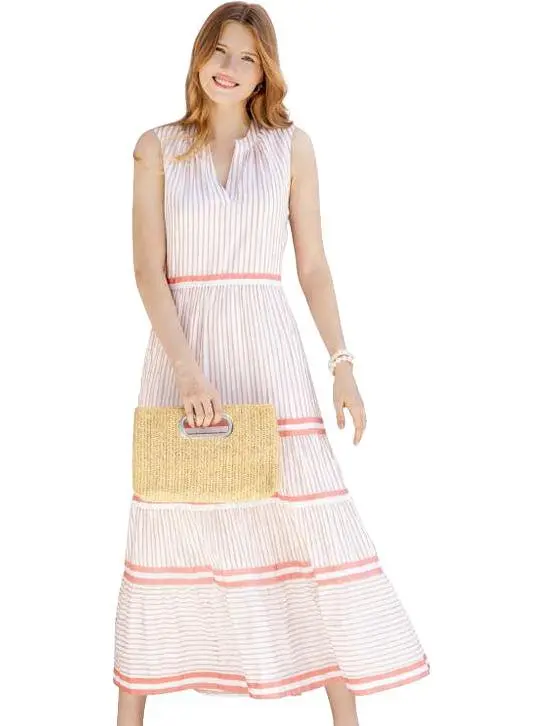 CABANA LIFE Sleeveless Tiered Maxi Dress - Coast