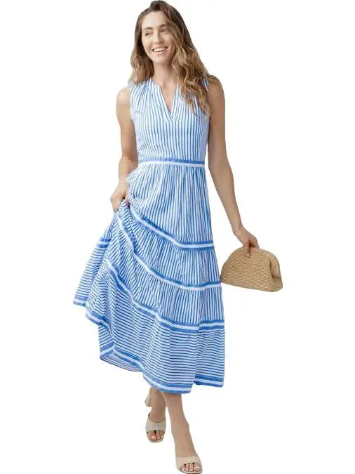 CABANA LIFE Sleeveless Tiered Maxi Dress - Harbor