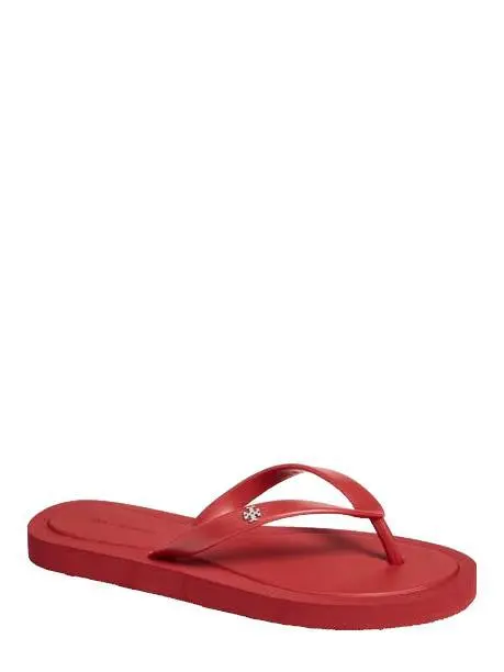Tory Burch Kira Flip Flop - Tory Red/silver