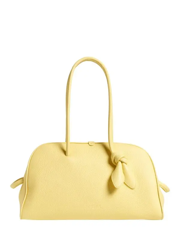 Jacquemus Le Turismo Leather Bowling Bag - Light Yellow