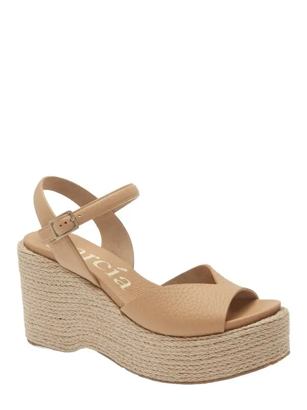 PEDRO GARCIA Doina Ankle Strap Platform Sandal - Camel Cervo