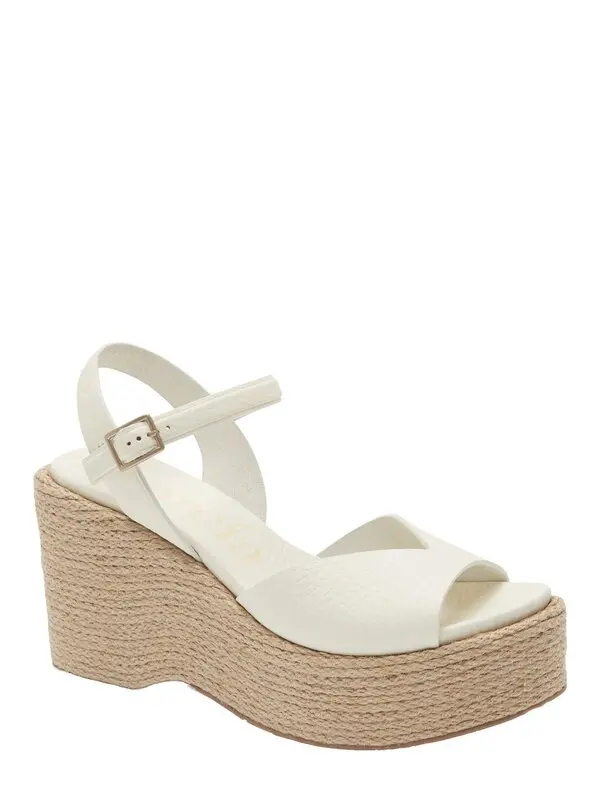 PEDRO GARCIA Doina Ankle Strap Platform Sandal - Creme Cervo