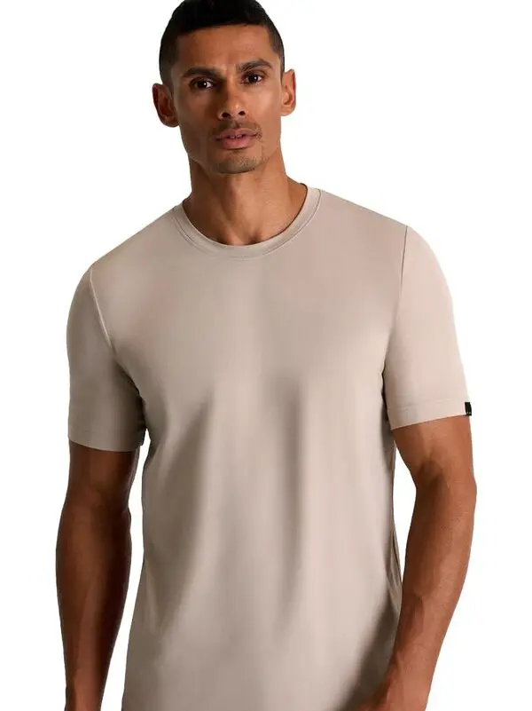 Shan Microfiber Crew Neck T-shirt - Beige
