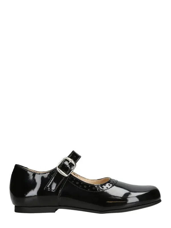 PAPOUELLI Patent Leather Millie Flats - Black