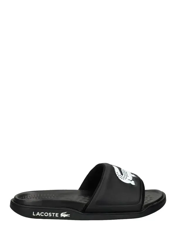 Lacoste Logo-print Slides - Black
