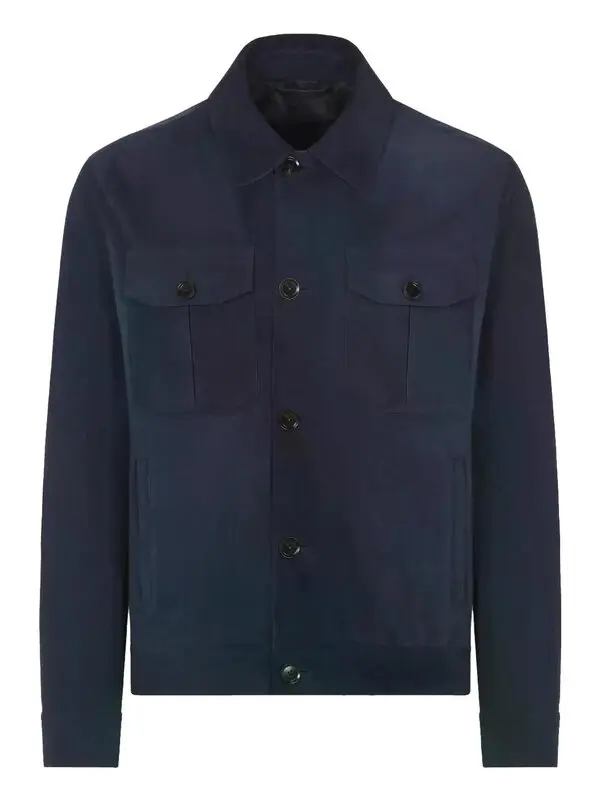 Brioni Cupro Shirt Jacket - Blue