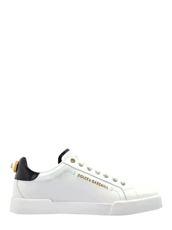 Dolce & Gabbana Portofino Lace-up Sneakers - White