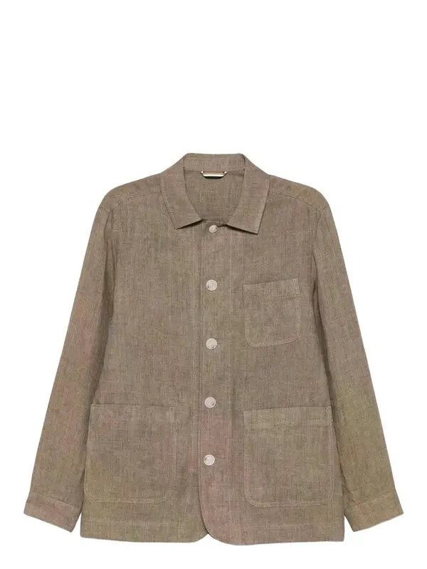 BOSS Linen Overshirt - Neutrals
