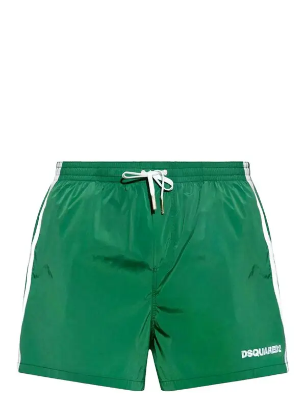 Dsquared2 Embroidered Logo Swim Trunks - Green