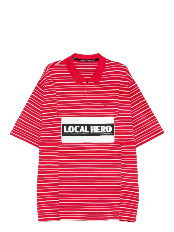 Martine Rose Striped Polo Shirt - Red