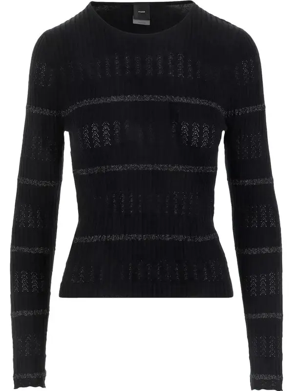 Pinko Striped Jumper - Black