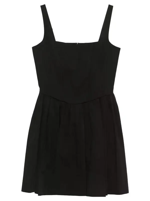 Maje Pleated Mini Dress - Black
