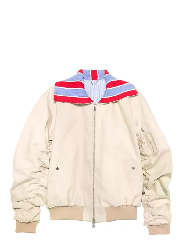 CHARLES JEFFREY LOVERBOY Contrasting-collar Bomber Jacket - Neutrals