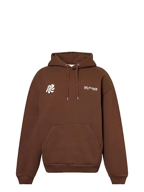 MKI MIYUKI ZOKU Relaxed-fit Cotton-blend Hoody - Brown