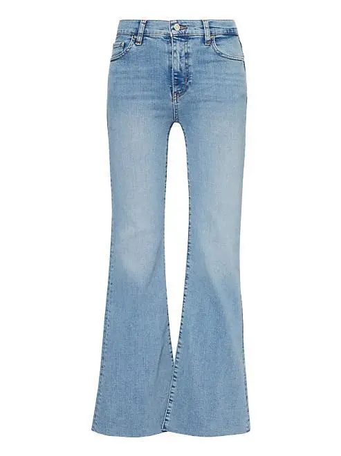 FRAME Icon Flared-leg Cotton-blend Denim Jeans - Lark Raw After