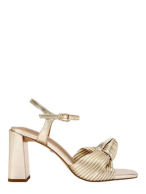 Kurt Geiger Signet 105 Twisted-strap Heeled Sandals - Gold