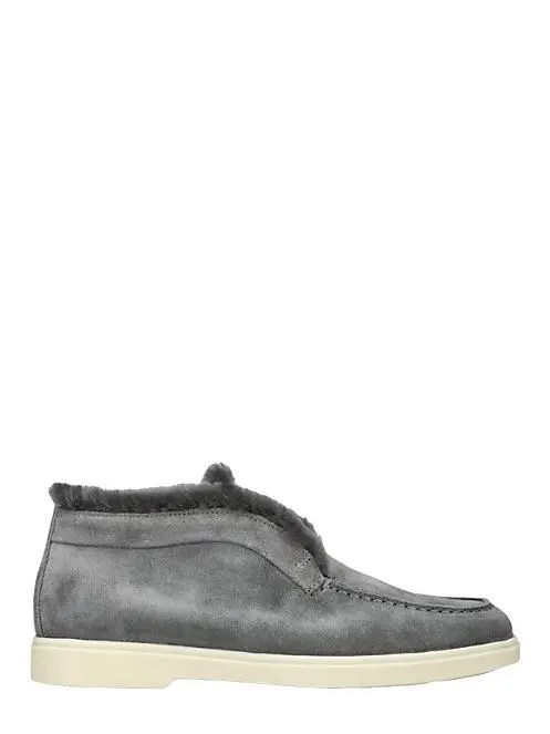 Santoni Fortune Logo-embossed Ankle Boots - Grey/light