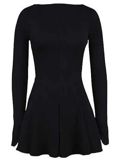 House Of Cb Francesca Long-sleeve Mini Dress - Black