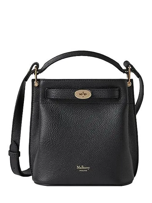 Mulberry Mini Islington Grained Leather Bucket Bag - Black