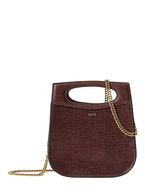 Soeur Cheri Mini Leather Bag - Brown