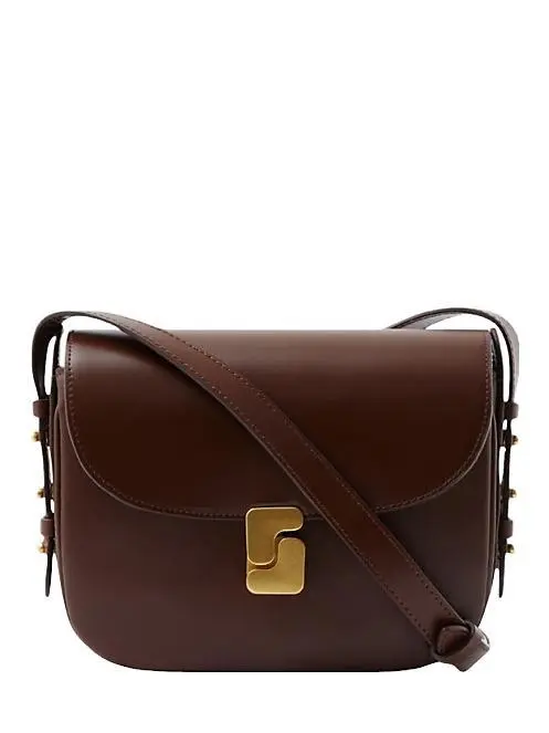 Soeur Bellissima Mini Leather Cross-body Bag - Moka