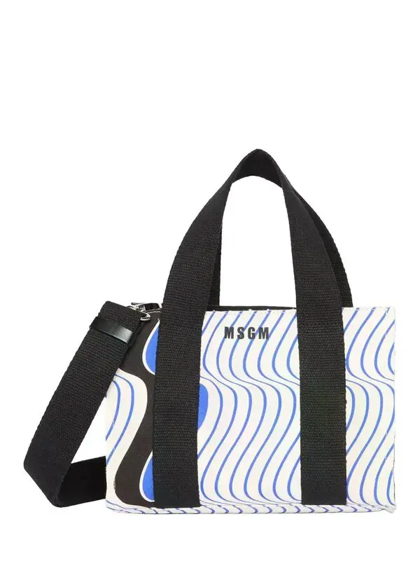MSGM Printed Tote - Blue
