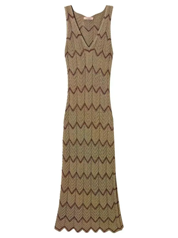 TWINSET Knitted Dress - Brown