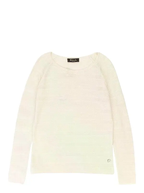 Loro Piana Scoop-neck Cashmere Sweater - White