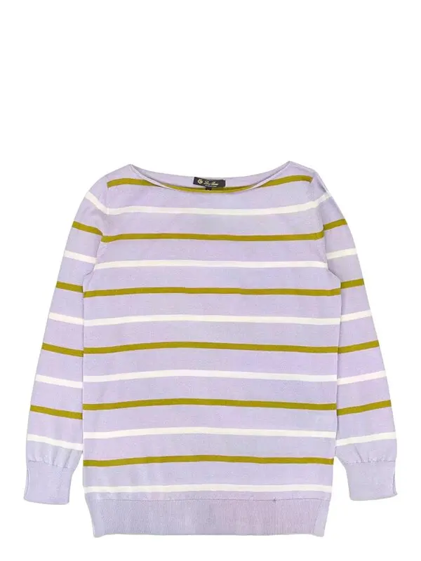 Loro Piana Striped Cashmere Sweater - Purple