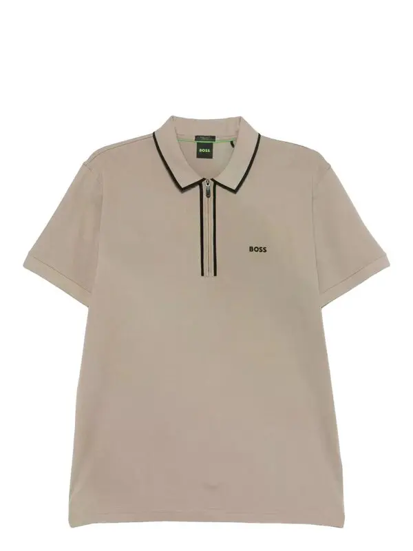 BOSS Contrast-stripes Polo Shirt - Neutrals