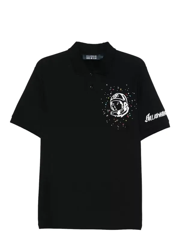 BILLIONAIRE BOYS CLUB Embellished Astro Polo Shirt - Black