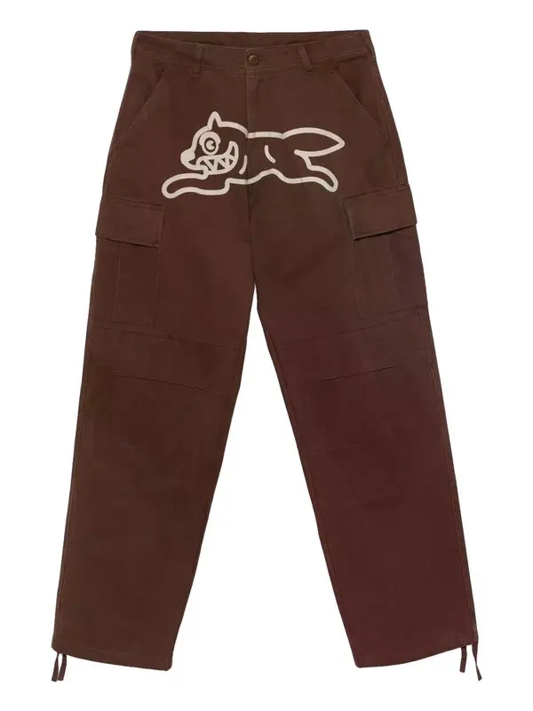 ICECREAM Running Dog Cargo Trousers - Brown