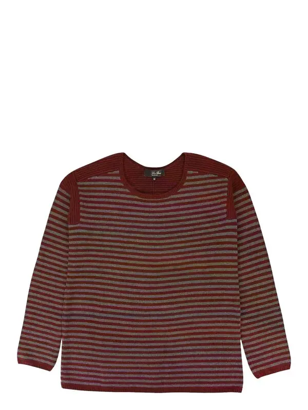 Loro Piana Striped Cashmere Sweater - Red