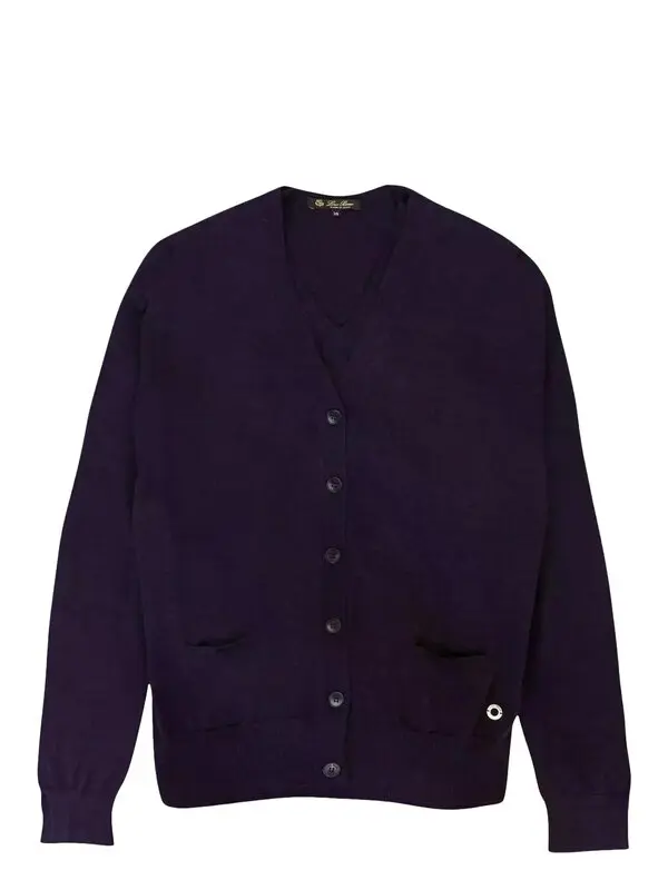 Loro Piana V-neck Cashmere Cardigan - Purple