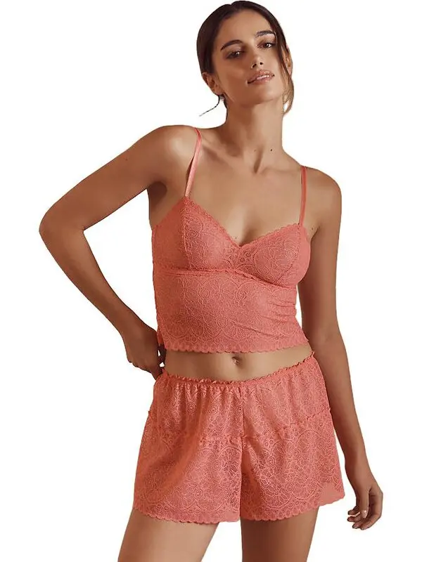 MUCCI Michele Lace Shorts - Peach