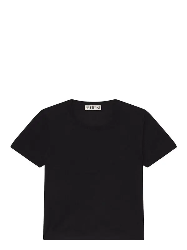 Eterne Van Cashmere Cropped T-shirt - Blk