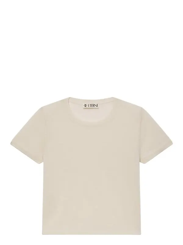 Eterne Van Cashmere Cropped T-shirt - Bone