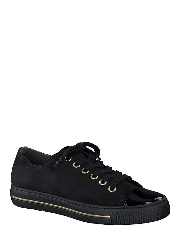 Paul Green Sophie Sneakers - Black Suede Patent