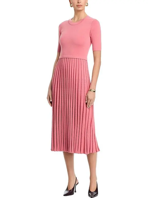 Elie Tahari The Vesper Sweater Dress - Dragonfruit