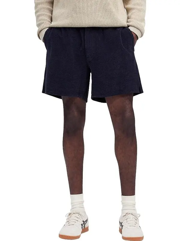 Madewell Everywhere Cotton Stretch Seersucker Shorts - Juniper Berry